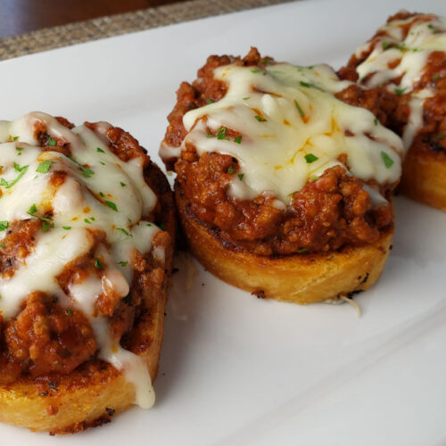 Open-Faced Garlic Toast Sloppy Joes - Life's A Tomato