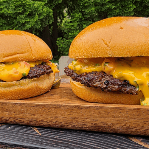 Deluxe Nacho Cheese Smash Burgers - Life's A Tomato